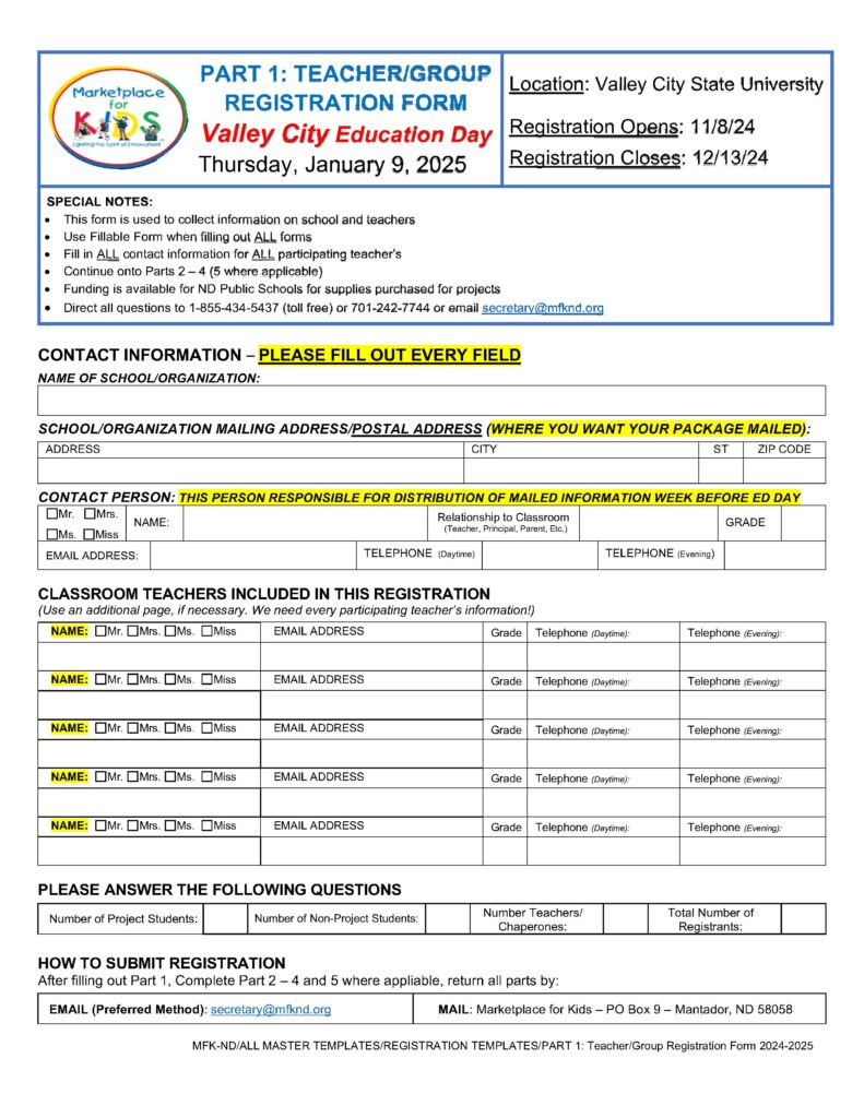 Region 6 – Valley City | Marketplace for Kids